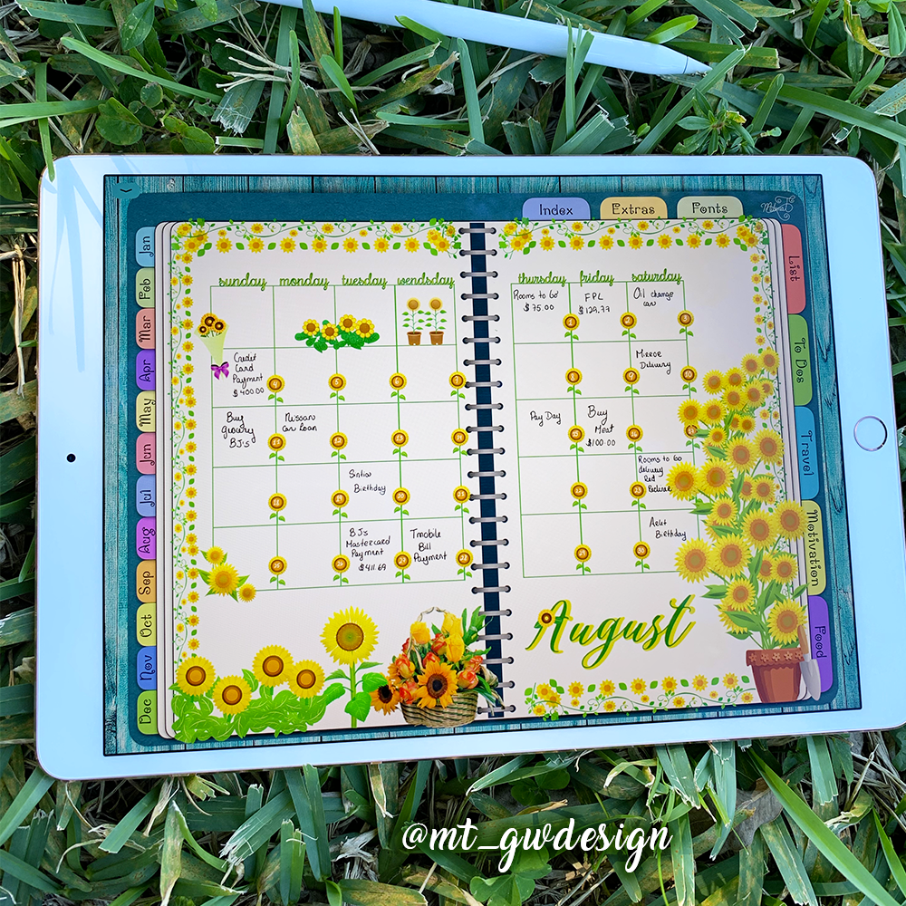 14 bullet journal flower spreads - Mile Digital Bullet Journal