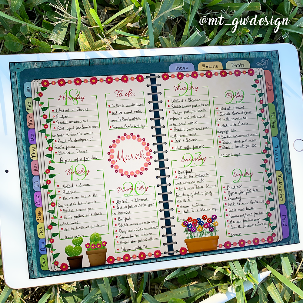 14 bullet journal flower spreads - Mile Digital Bullet Journal