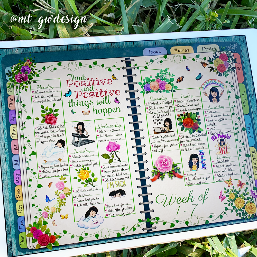 14 bullet journal flower spreads - Mile Digital Bullet Journal